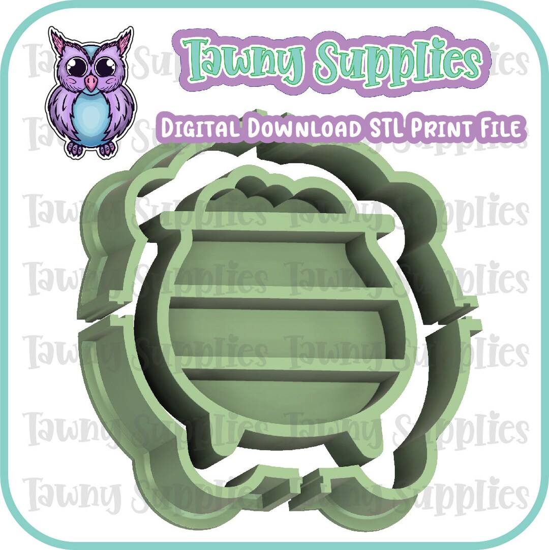 Cauldron Shelf Mold Blank STL Print File Molding Blank 3D - Etsy