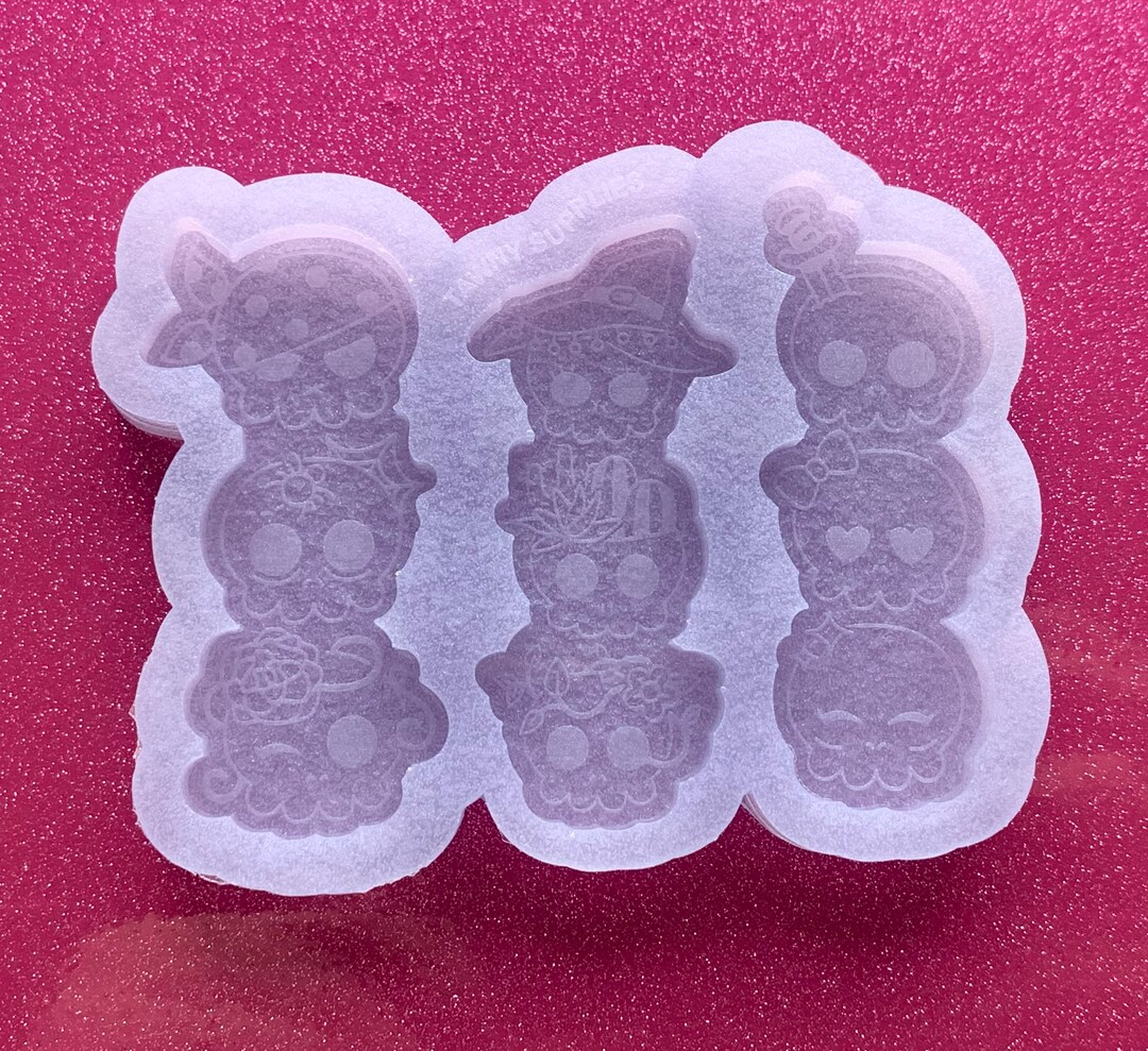 Skull Hair Clip Mould Barette Mould Skull Tokens Kawai - Etsy