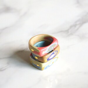 Ceramic Ring, Porcelain Ring, Handmade Porcelain Ring, Ceramic Jewelry ...