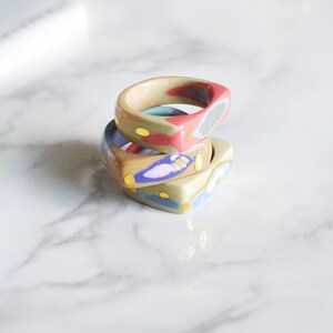 Ceramic Ring, Porcelain Ring, Handmade Porcelain Ring, Ceramic Jewelry ...