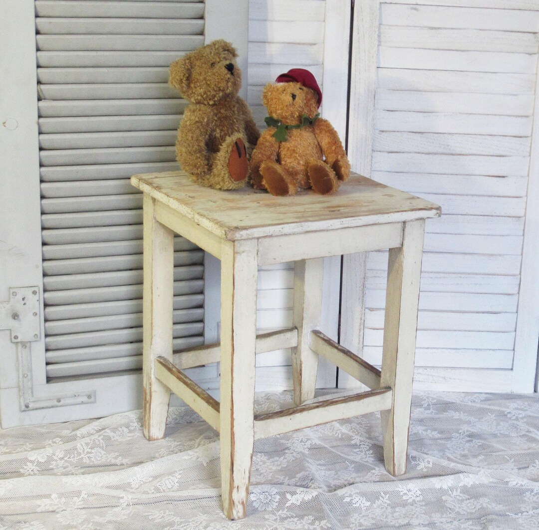 Ancient Stool, Workshop Stool From Bavaria, Solid Wood; Ancient Stool ...