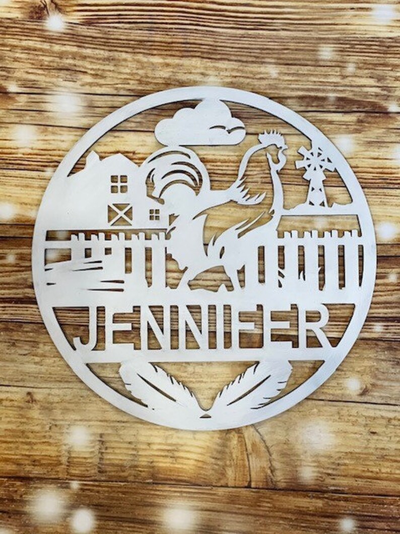 Farm Round Last Name Circle Monogram Wood Monogram Wedding Monogram ...