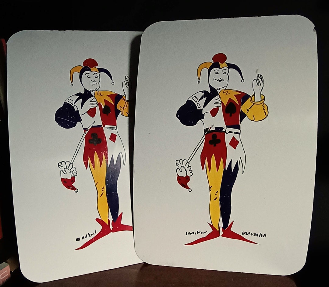 RARE Giant Metal Magicians Joker Cards/ Magic Props C1930s - Etsy