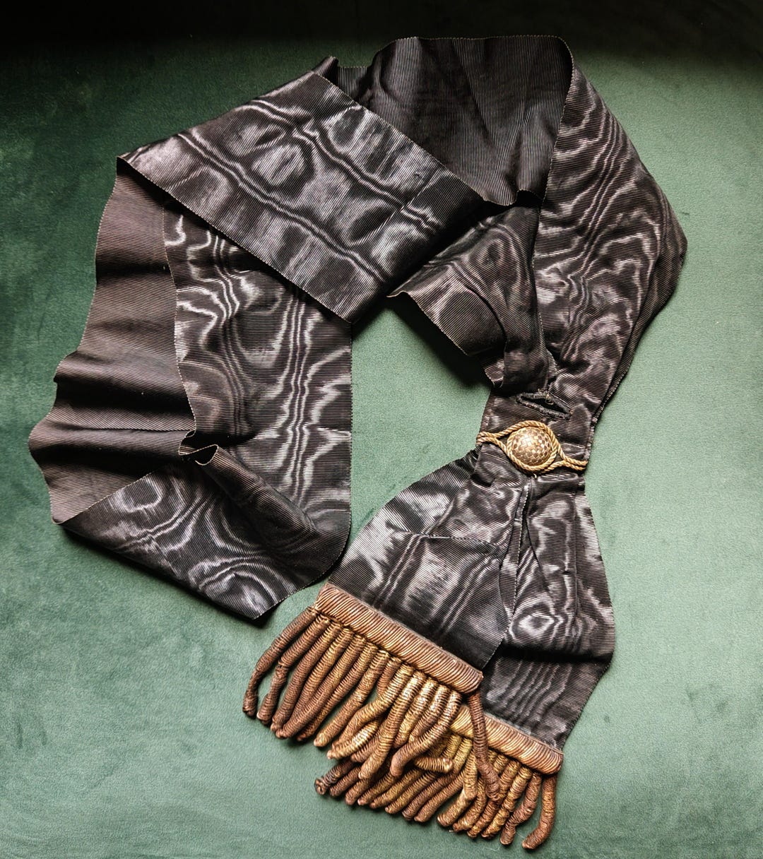 Rare Antique KNIGHTS TEMPLAR Masonic Ceremonial Sash Black Silk With ...