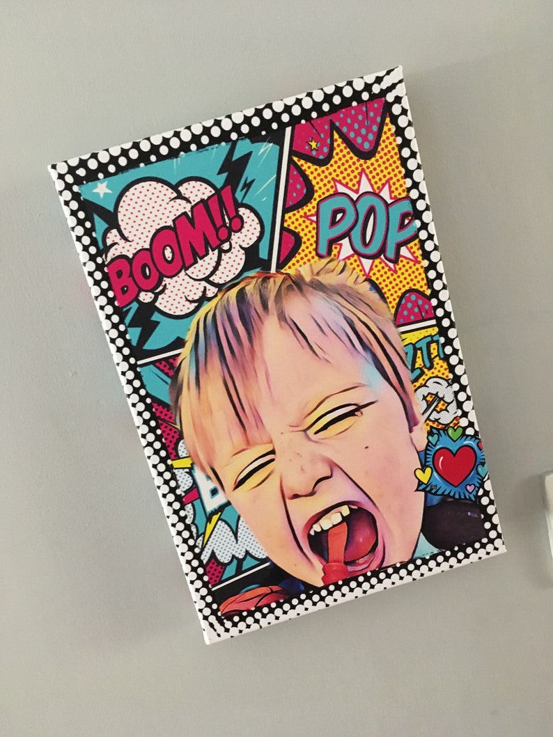 Personalised Pop Art Canvas A4 - Etsy UK