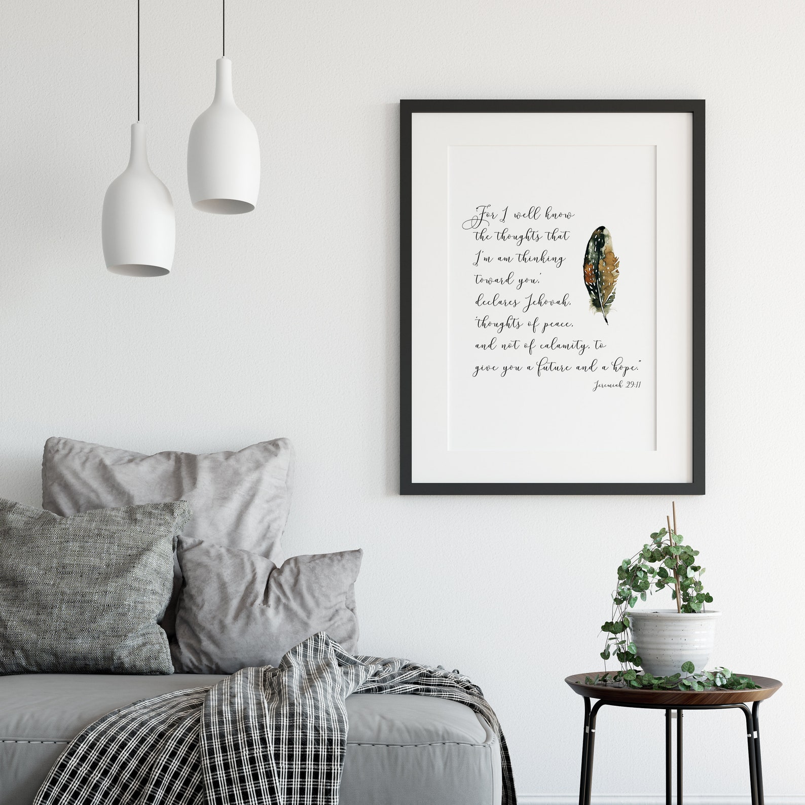 JW Printable Bible Verse Scripture Quote Home Decor Wall Art Gift ...