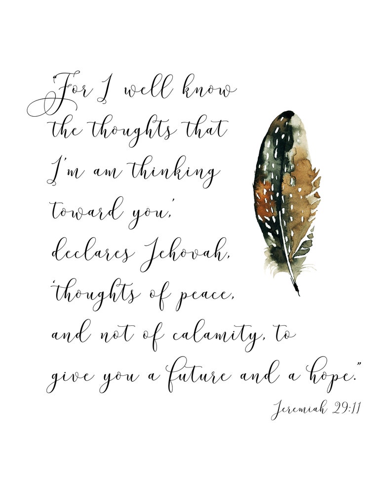 JW Printable Bible Verse Scripture Quote Home Decor Wall Art Gift ...