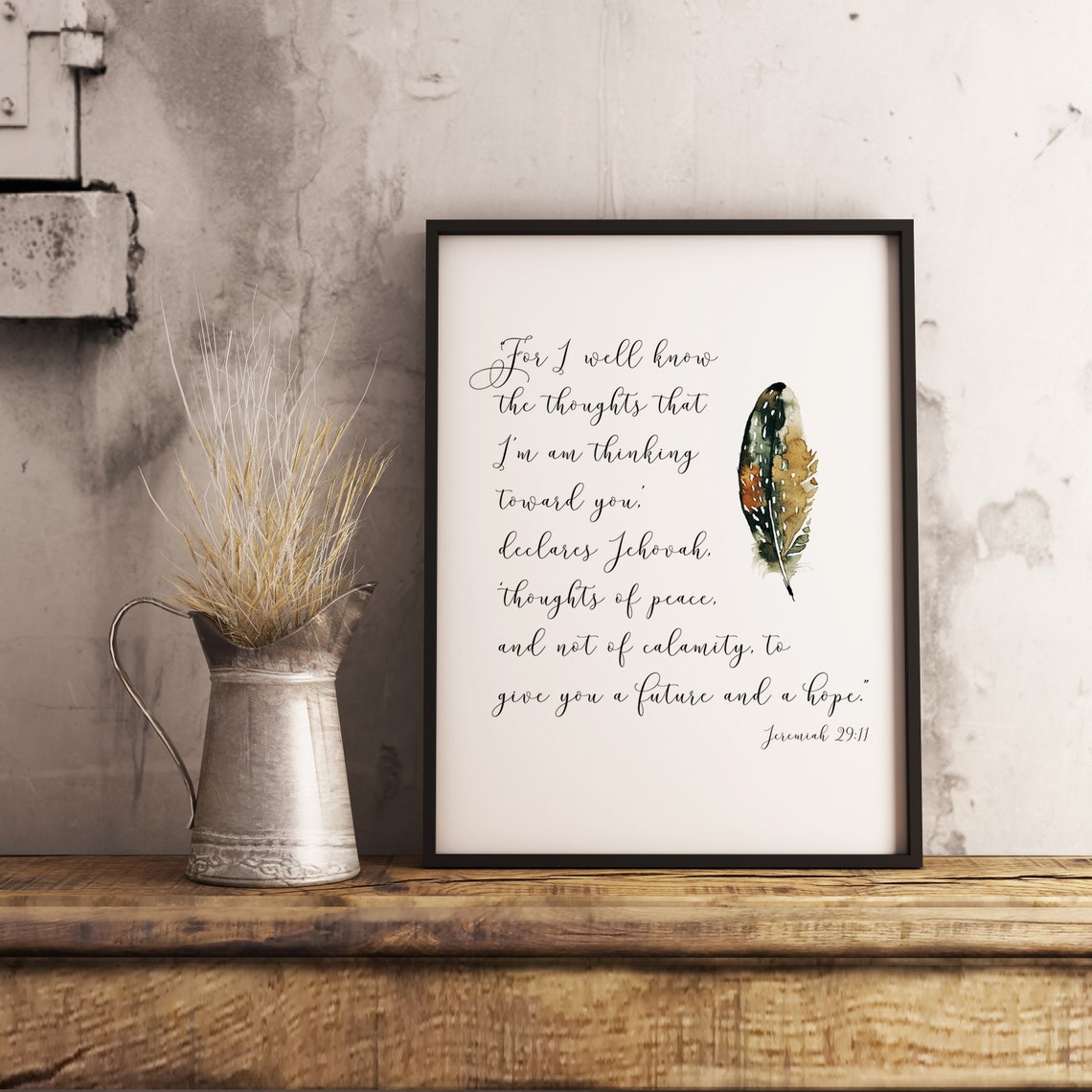 JW Printable Bible Verse Scripture Quote Home Decor Wall Art Gift ...