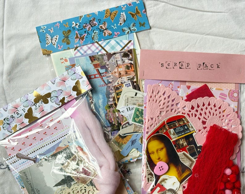 Mixed Media Scrap Pack - Etsy