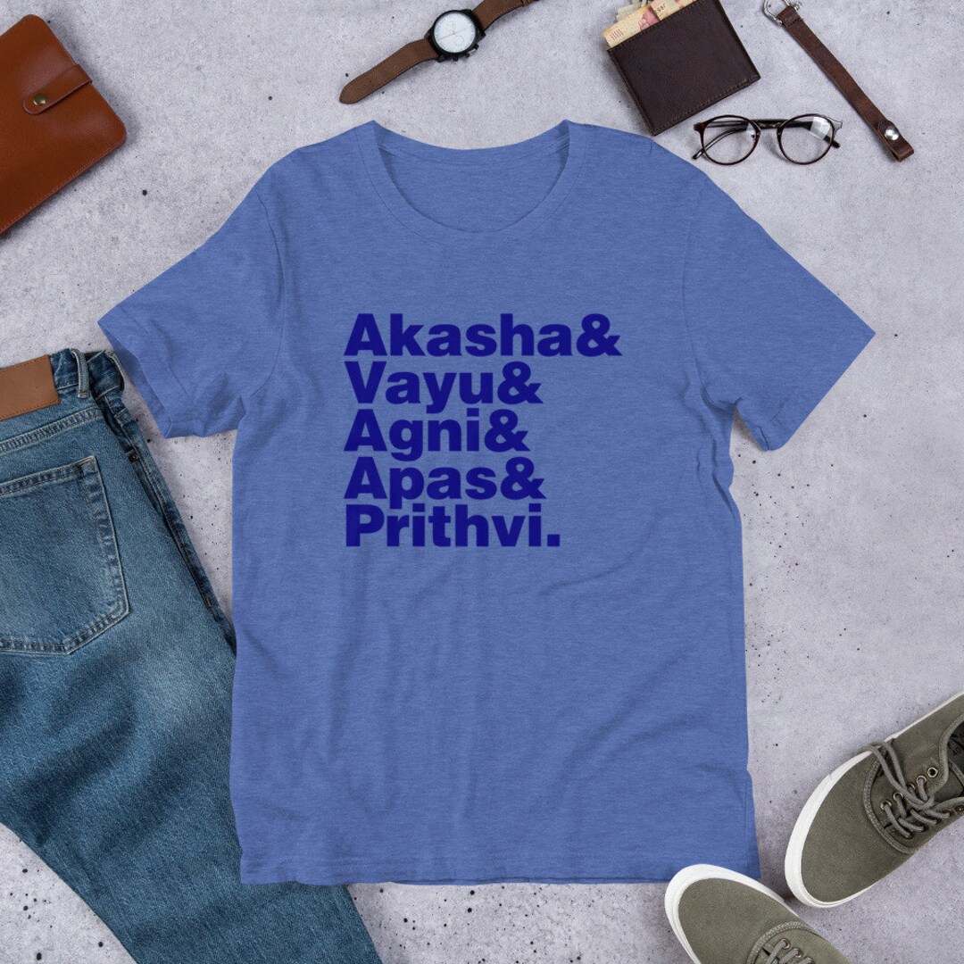 Five Great Elements pancamahabhutas in Heather Blue 100% - Etsy