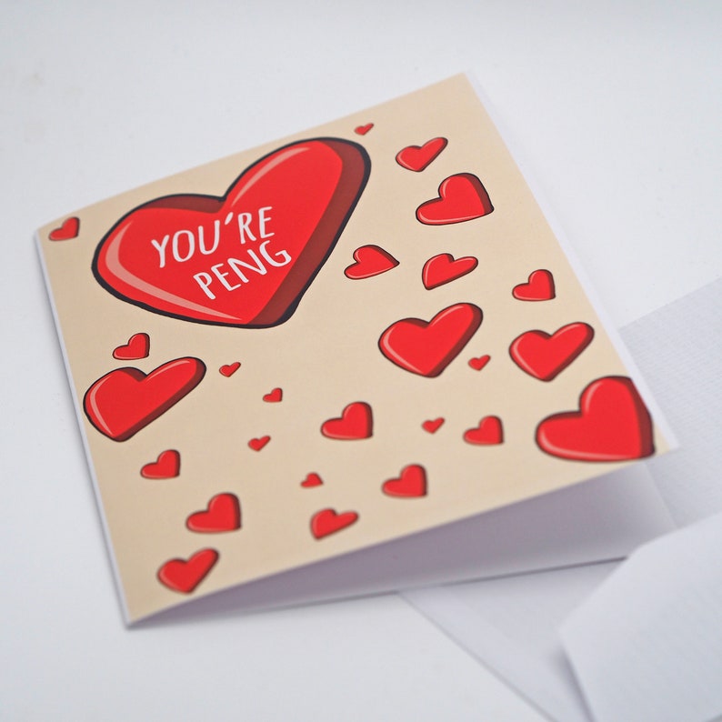 You're Peng Heart Valentine's Day Card for Her | Gifts for Peng Tings ...