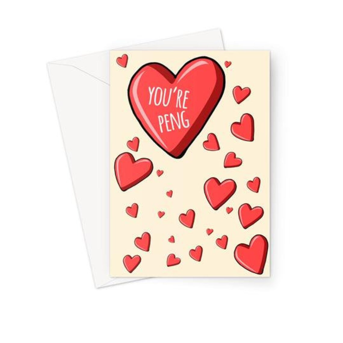 You're Peng Heart Valentine's Day Card for Her | Gifts for Peng Tings ...