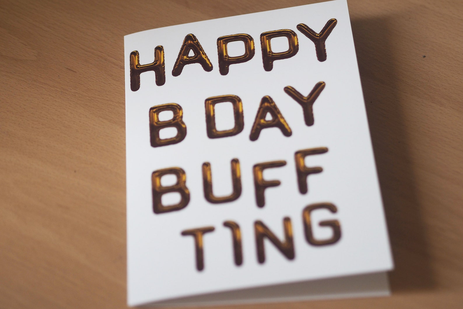 Happy B Day Buff Ting Foil Balloon Birthday Card | Peng Ting | Buff Zoo ...