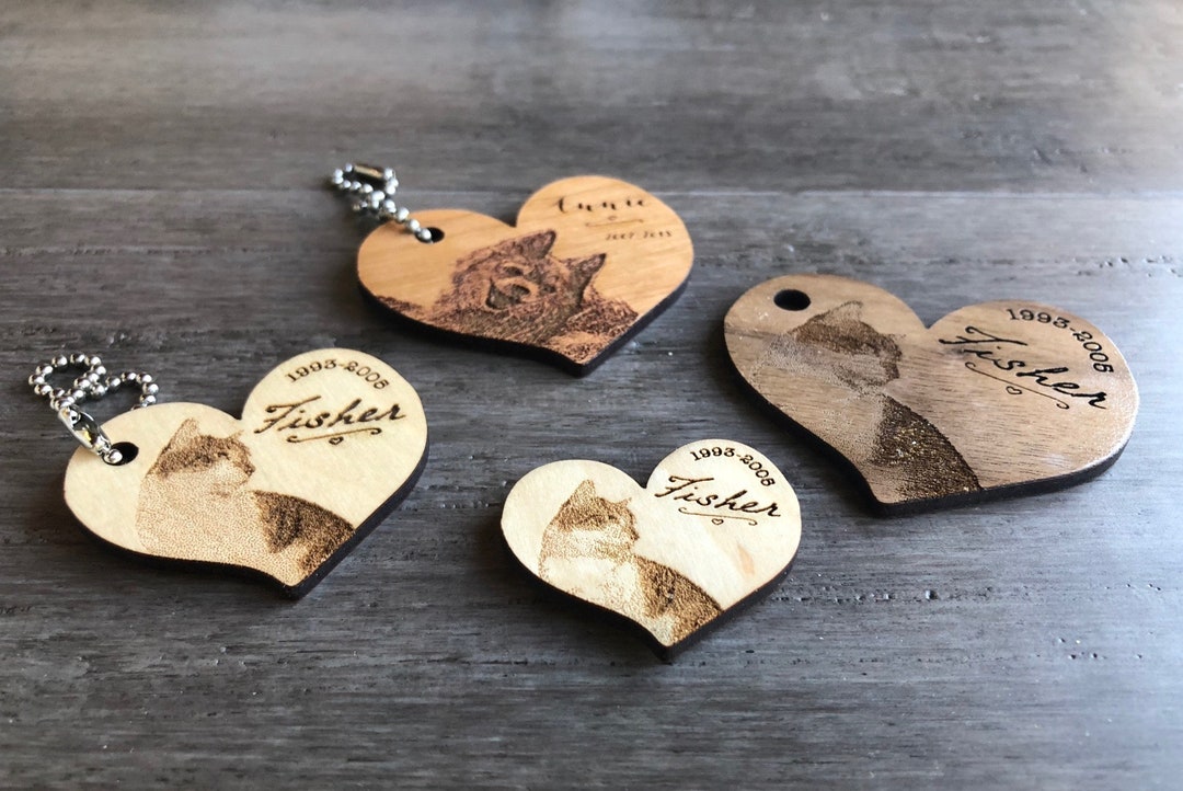 Pet Picture Keychain, Engraved With Your Pet's Picture Plain or With ...