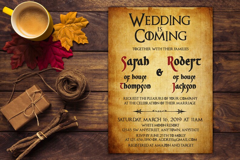 Theme Wedding Invitation Printable Wedding Invite Wedding - Etsy