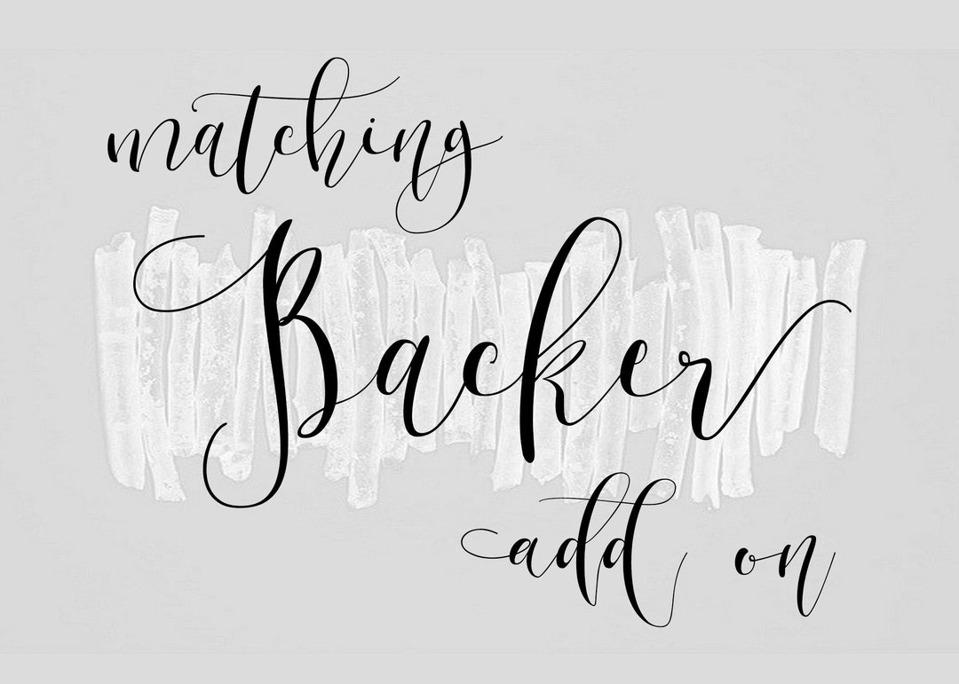 ADD ON Digital Backer for 5x7 Invite and 3.5x5 - Etsy