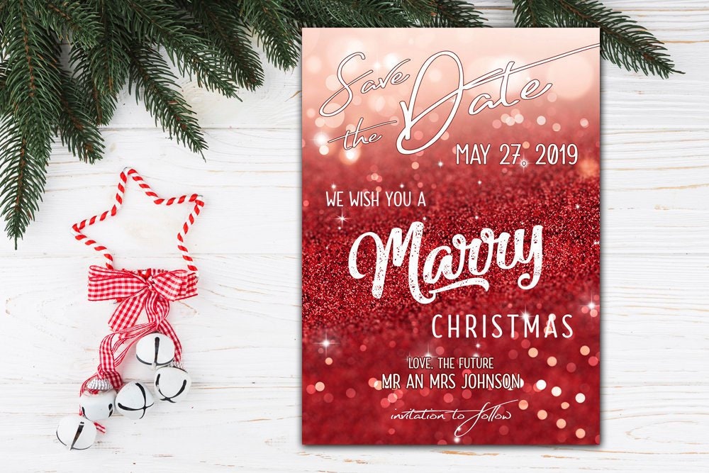 Save the Date Christmas Invitation PRINTABLE Save the Date - Etsy