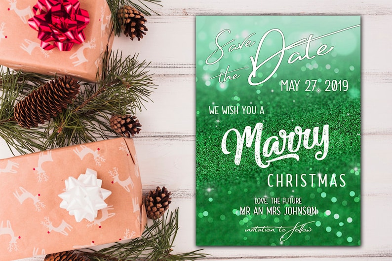 Save the Date Christmas Invitation PRINTABLE Save the Date - Etsy