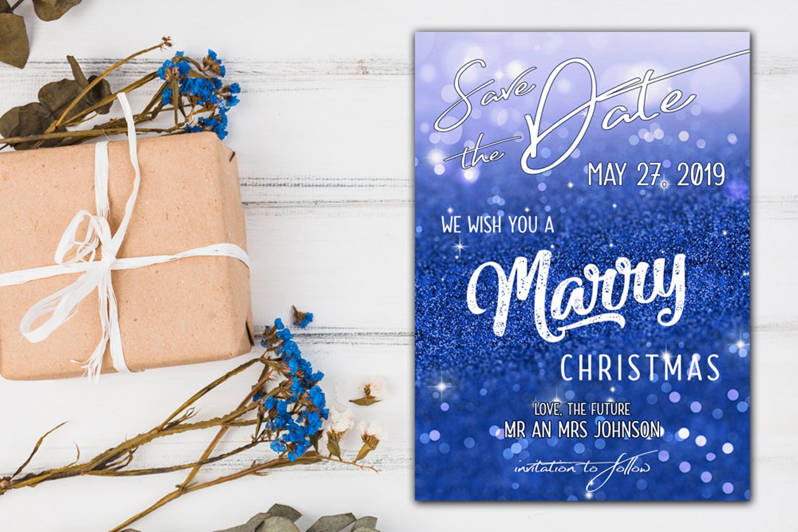 Save the Date Christmas Invitation PRINTABLE Save the Date - Etsy