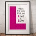 The L Word Quote PRINTABLE, Live and Love Wall Art, Lesbian Quote ...