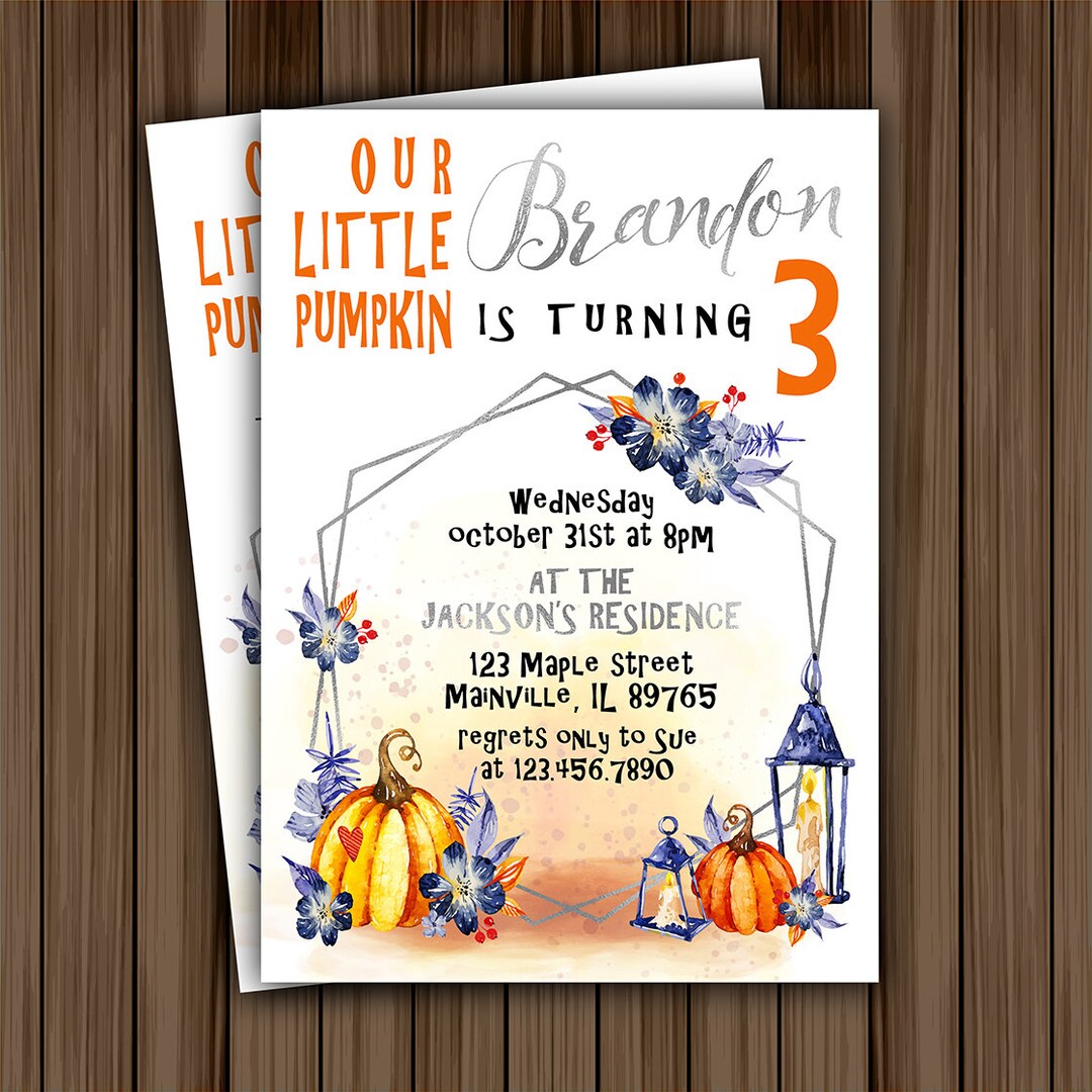 Halloween Birthday Invitation, Halloween Birthday Invite for Kids ...