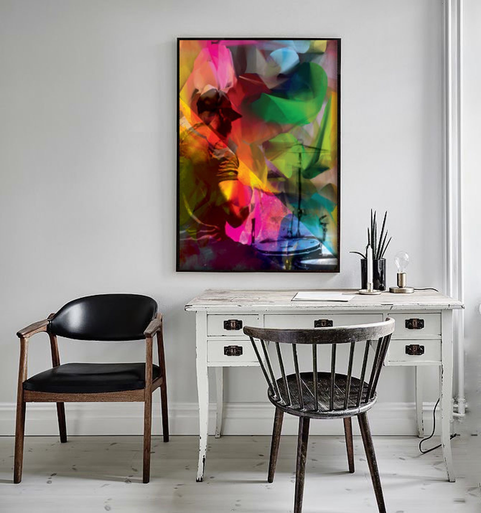 Colorful Drums Watercolor Print. Wall Art. Watercolor Home Decor ...