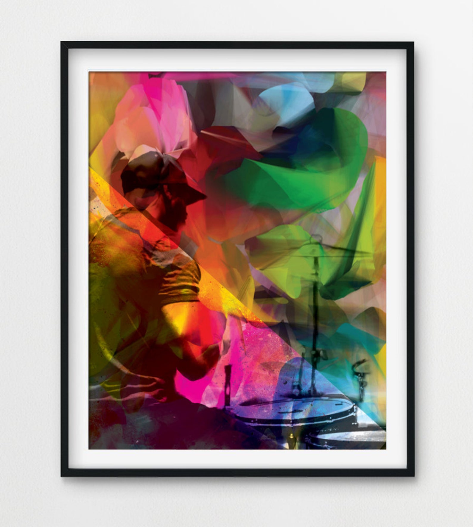 Colorful Drums Watercolor Print. Wall Art. Watercolor Home Decor ...