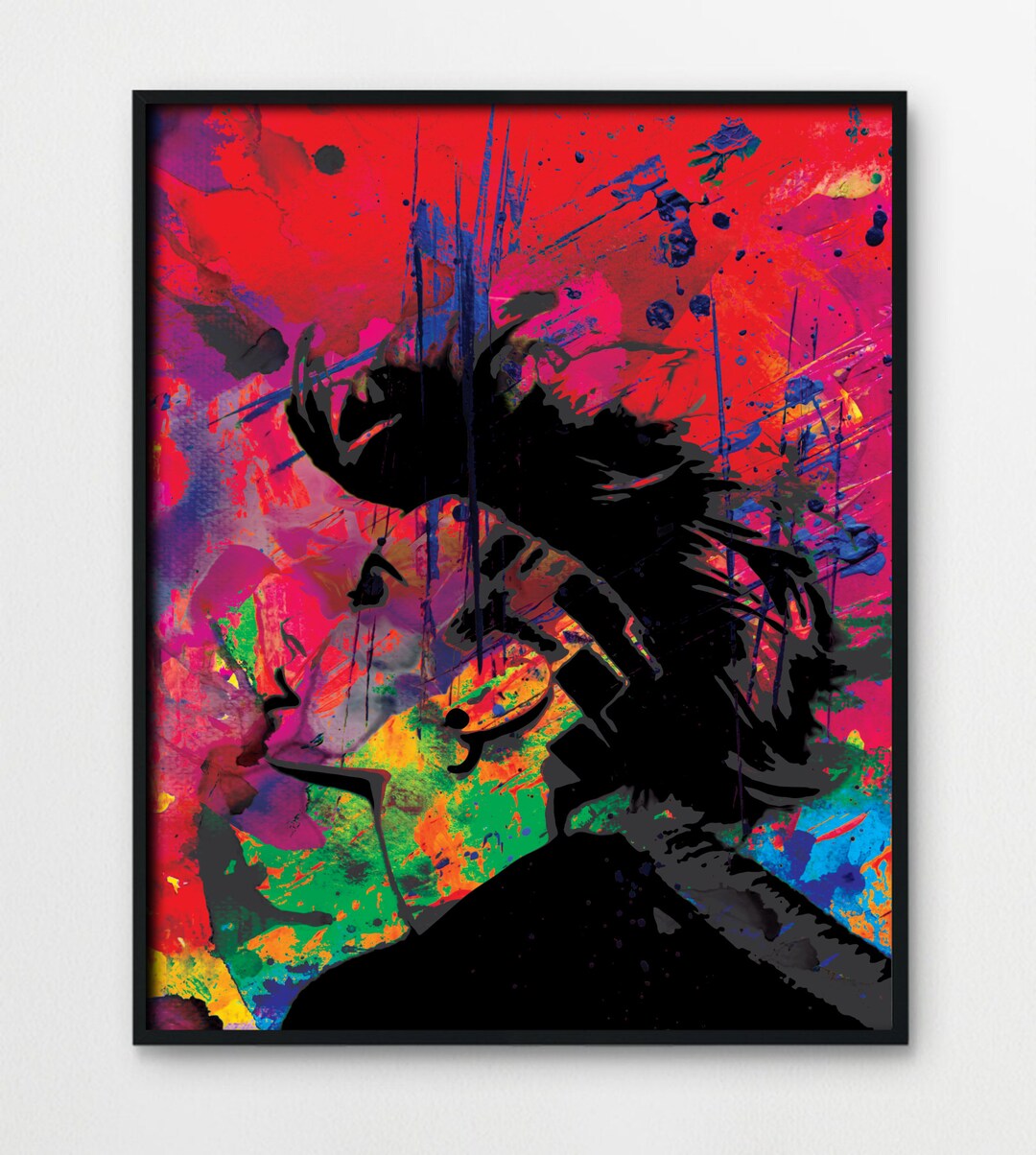 Woman Portrait Canvas. Colorful Pop Art Portrait for Home Design ...