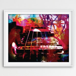 Guitar Watercolor Print. Music Wall Art. Guitar Poster. Guitar Wall Art ...