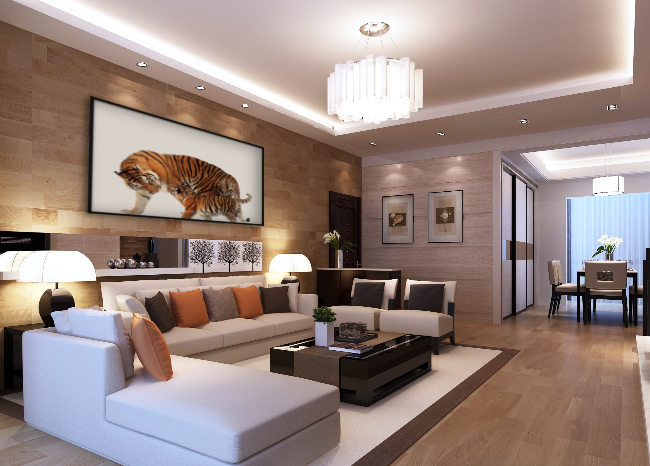 Tiger Family Print. Baby Tiger Wall Art. Boy Nursery Tiger. Woodland ...