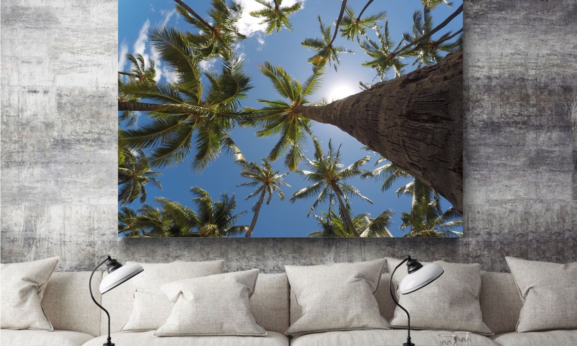 Palm Tree Print Beach Wall Art Hawaii Decor Poster Palm - Etsy