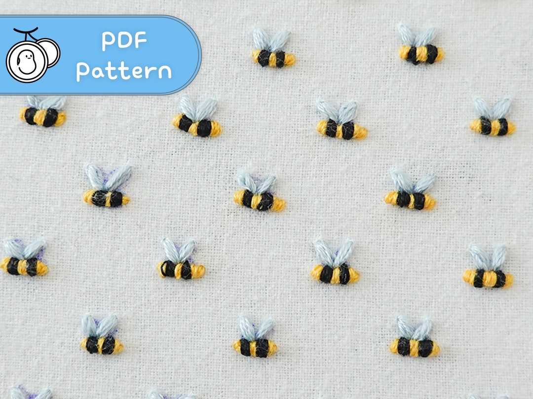 Pictures Of Embroidered Bees at Jorja Helms blog