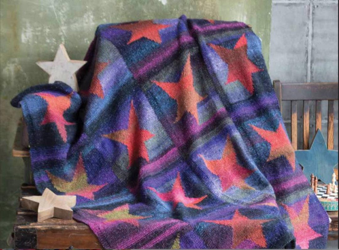 NORO Cozy Throw Blanket Knitting Pattern - Digital Download for 50x55in ...