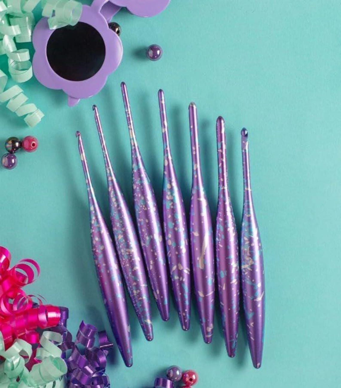 Furls Streamline Metal Crochet Hooks, Purple, AFTERPARTY, Matte Finish ...