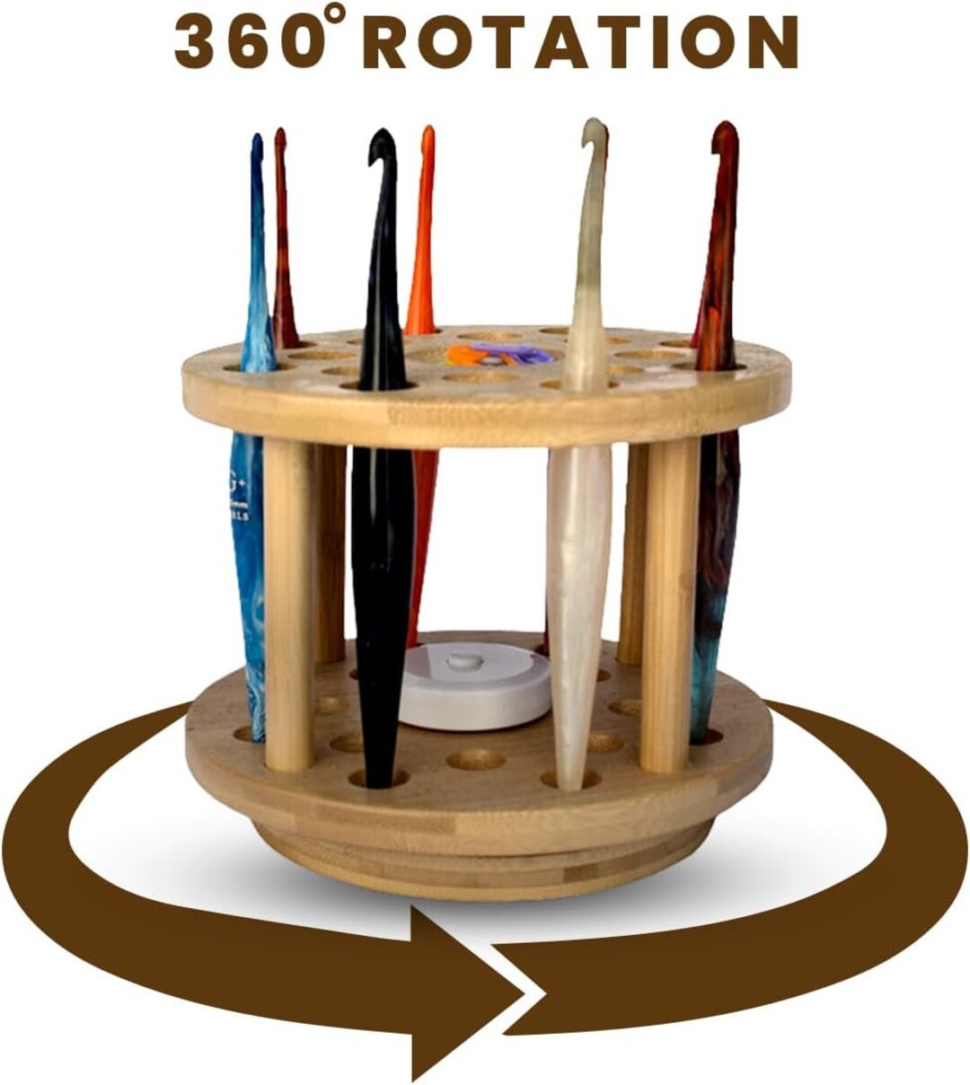 Spinning Crochet Hook Organizer Stand - Etsy Singapore