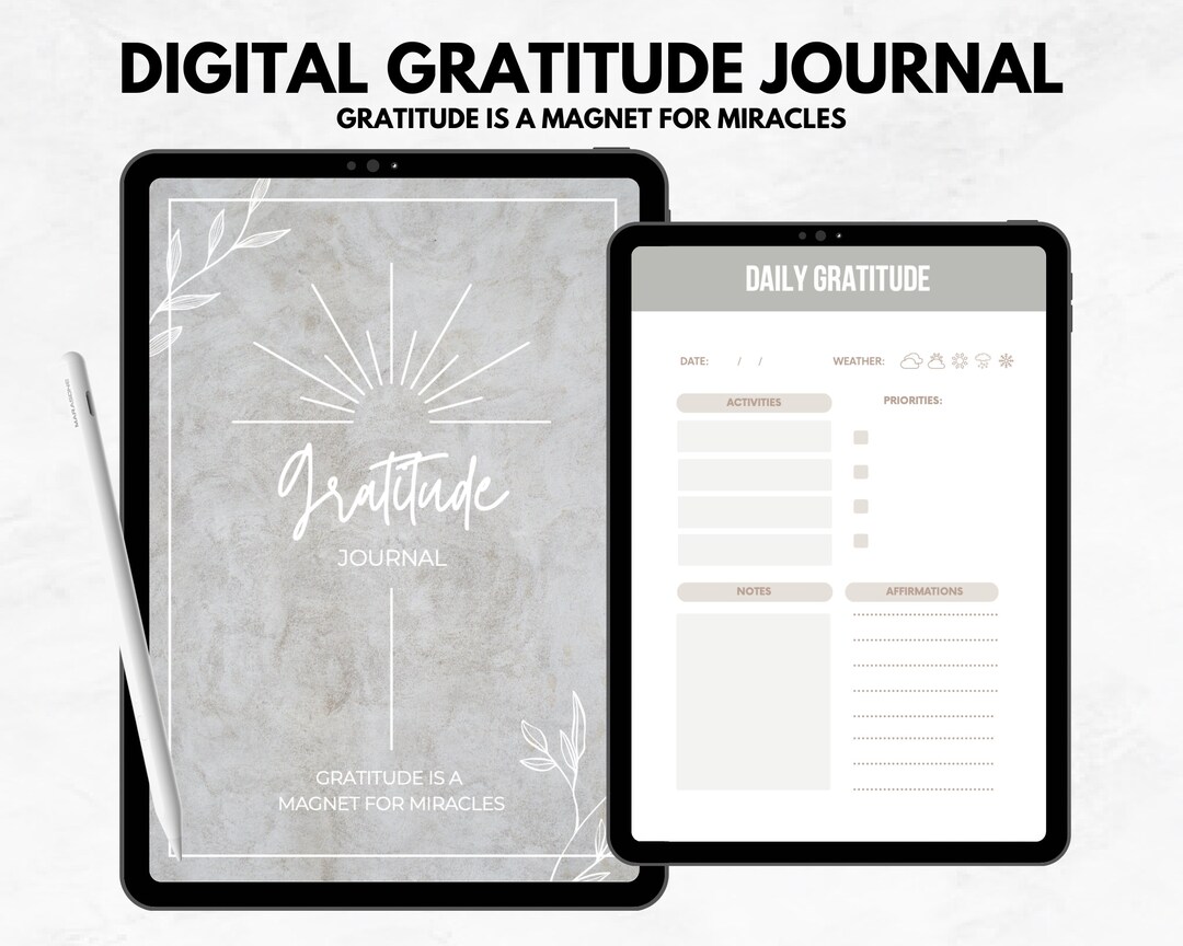 Digital Gratitude Journal - Etsy