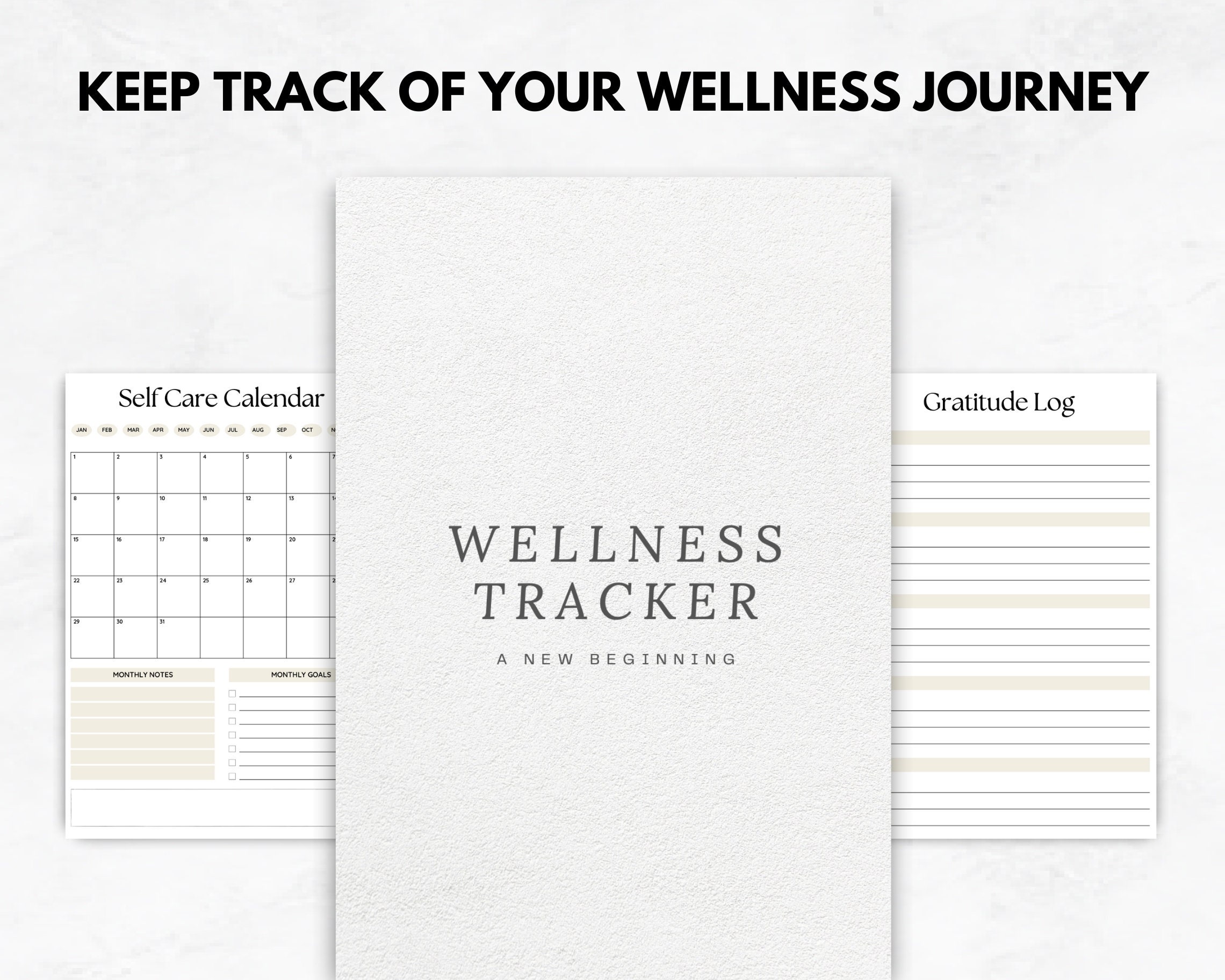 Digital Wellness Tracker, Self Care Goals, Vision Board, Habit Tracker ...