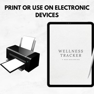 Digital Wellness Tracker, Self Care Goals, Vision Board, Habit Tracker ...