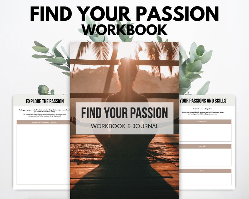 Find Your Passion Bundle | Vision Board Workbook | Gratitude Journal ...