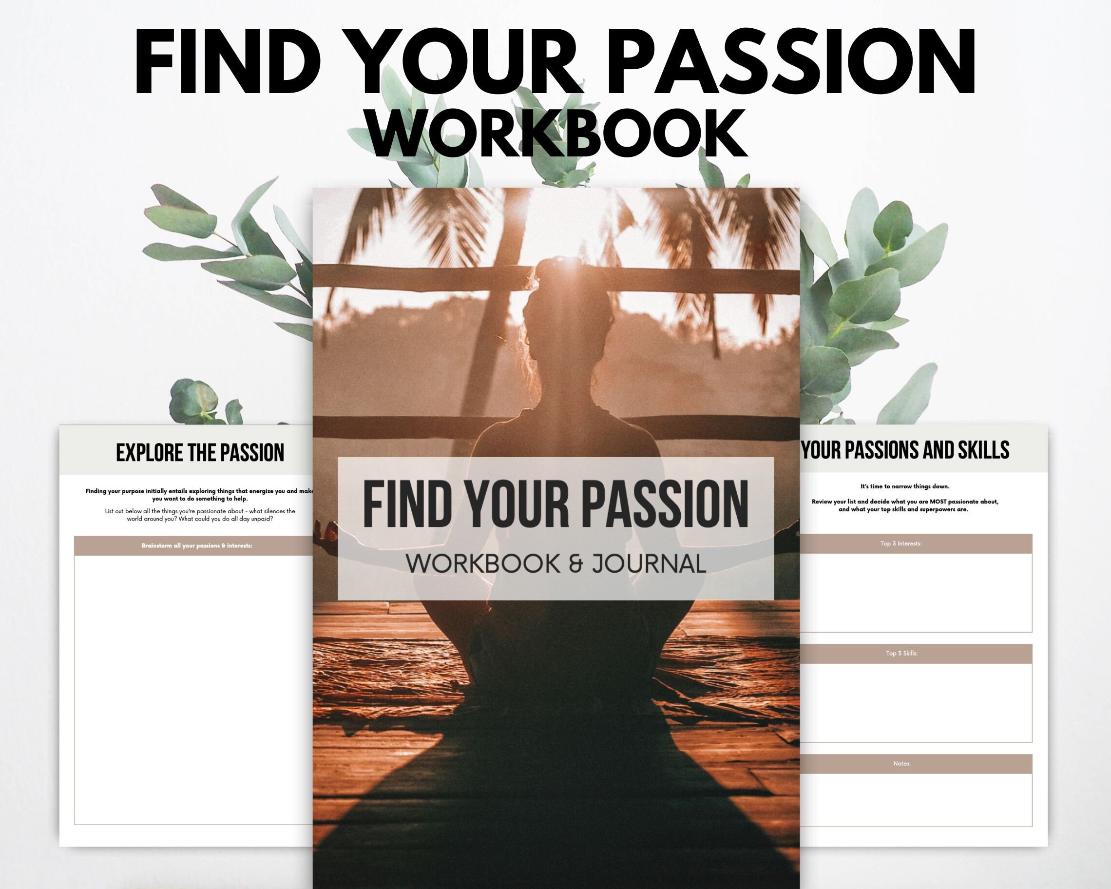 Find Your Passion Bundle | Vision Board Workbook | Gratitude Journal ...