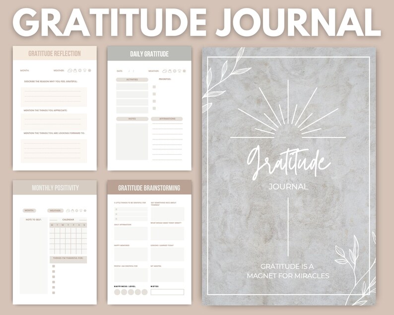 Manifestation Digital Bundle- Gratitude Journal, Manifestation Workbook ...