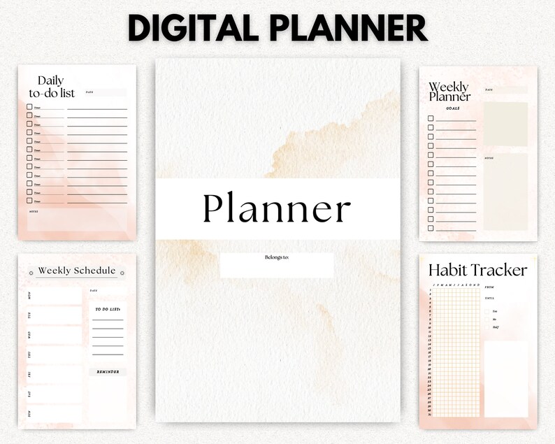 Printable Daily, Weekly, Monthly Planner (digital Download) - Etsy