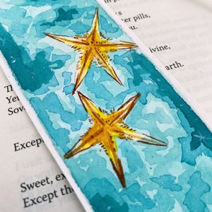 Set of 5 Handmade Watercolor Bookmarks Sea Creatures, 5 PCS Paper ...