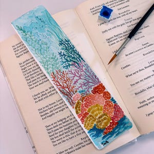 Hand Painted Watercolor Bookmark Jellyfish, Ocean Creatures, Marine ...