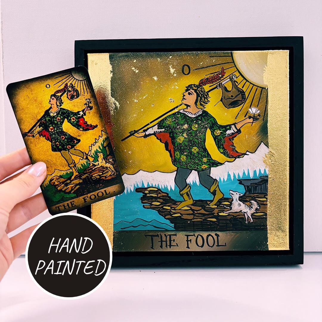 Alchemy Wall Art, the Fool Tarot Card, Oil Painting, 0 Major Arcana ...