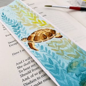 Set of 5 Handmade Watercolor Bookmarks Sea Creatures, 5 PCS Paper ...