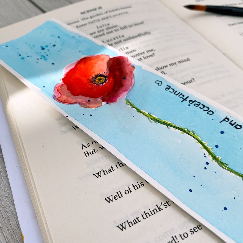 Handpainted Bookmark - Etsy