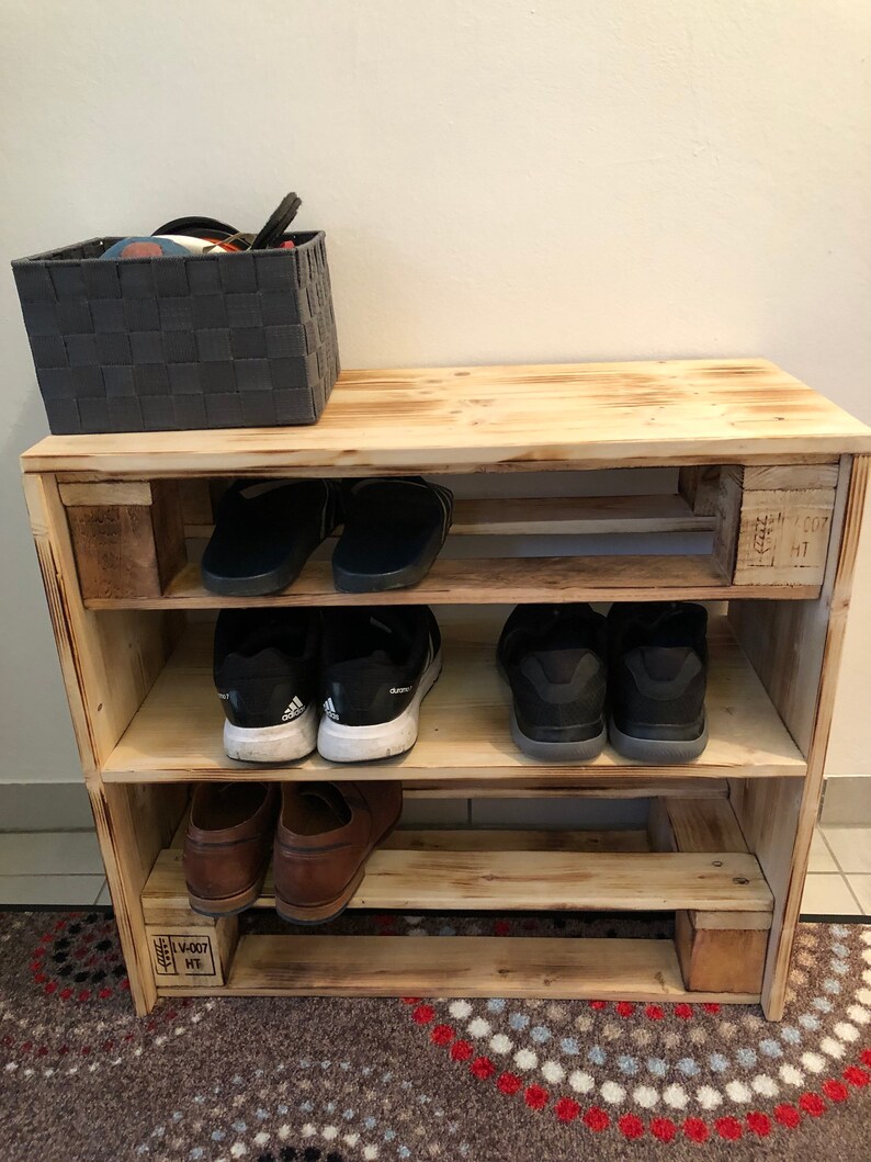 Shoe Cabinet Shoe Rack Made of Pallets | Etsy