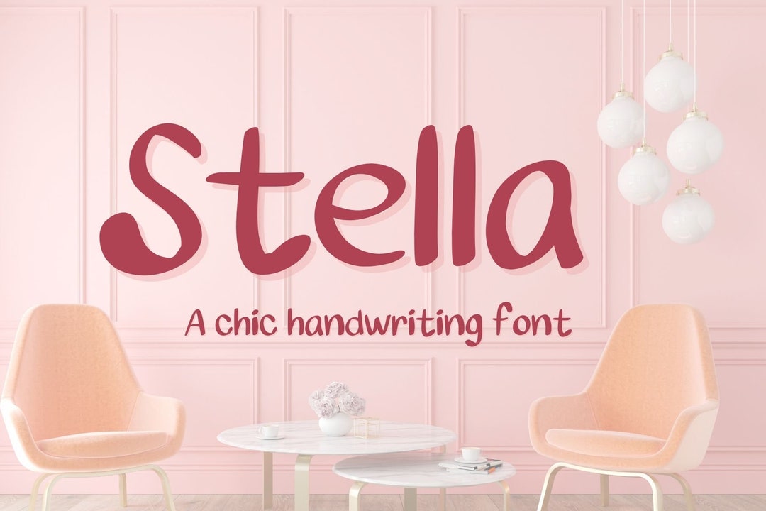 Stella Script Font Calligraphy Fonts Handwritten Fonts - Etsy