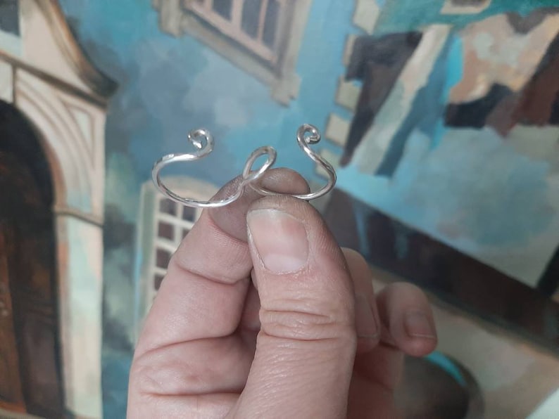 Arthritis Toe Splint EDS Two Rings Splint Adjustable Sterling Silver ...